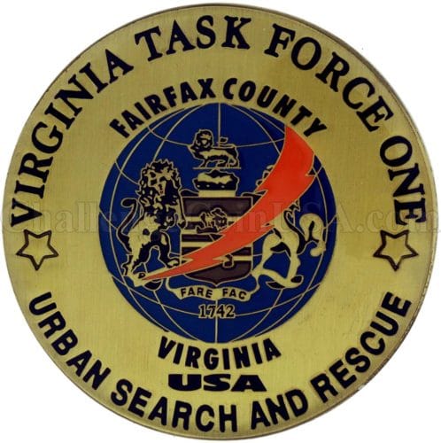 ChallengeCoinUSA Virginia Task Force One Challenge Coin for job well done.
