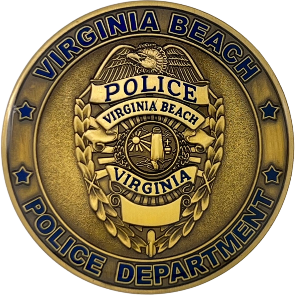ChallengeCoinUSA Virginia Beach Police K9 Coin.