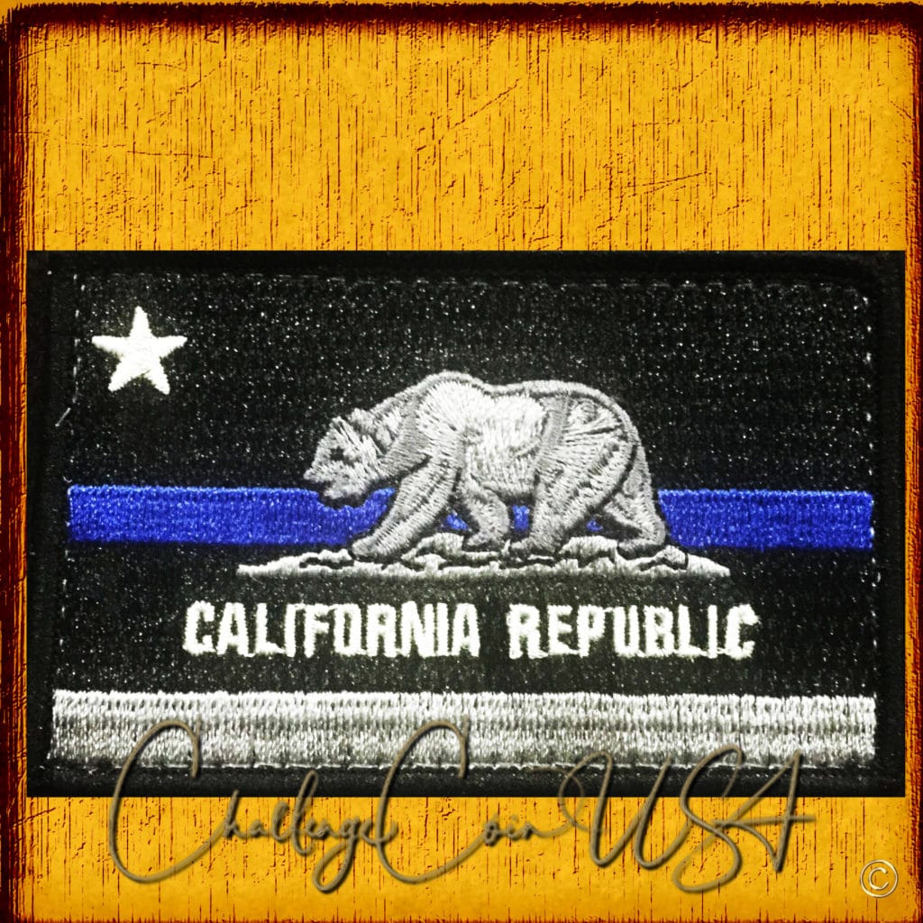 ChallengeCoinUSA Thin Blue Line CA Patch. For your patch project call ...
