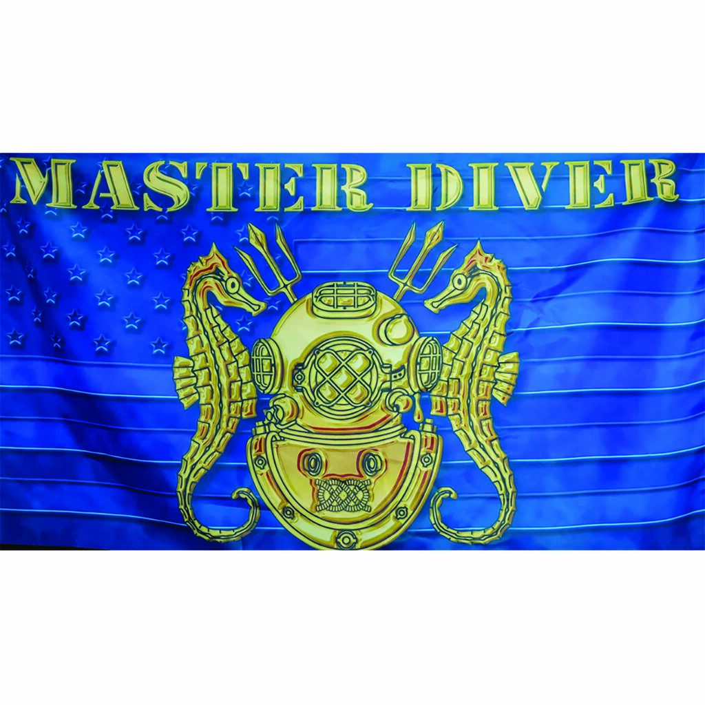 ChallengeCoinUSA Master Diver 3 X 5 Flag, singel side print, 100D ...