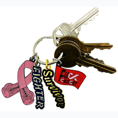 ChallengeCoinUSA Breast Cancer Survivor Keychain