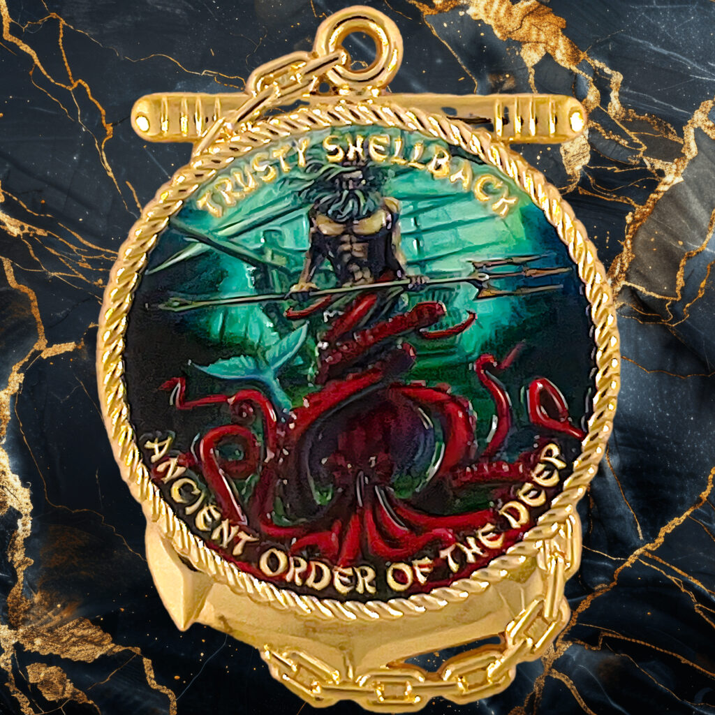 ChallengeCoinUSA Shellback custom shape challenge coin